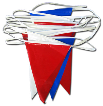 Buy 100' Pennant Streamer (Red White Blue) | Flagline