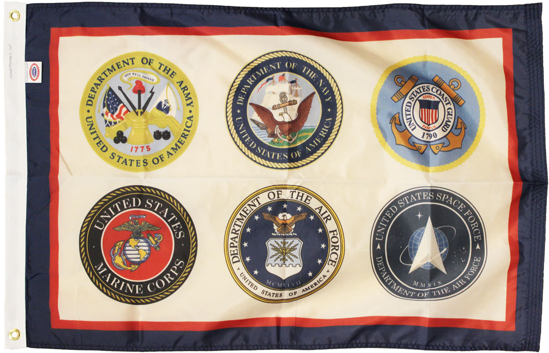 Buy Armed Forces (6 Seals) - 3'X5' Nylon Flag | Flagline