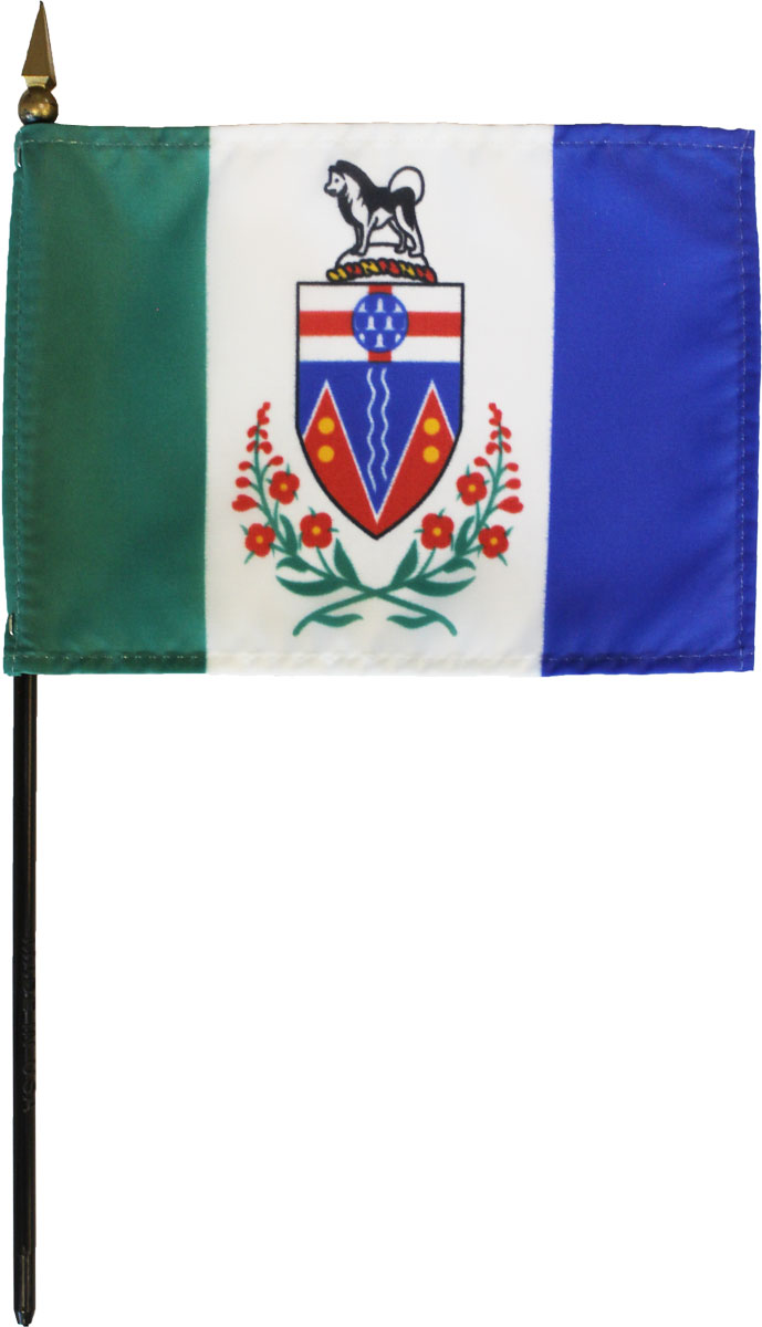 Buy Yukon Territory - 4"X6" Stick Flag | Flagline